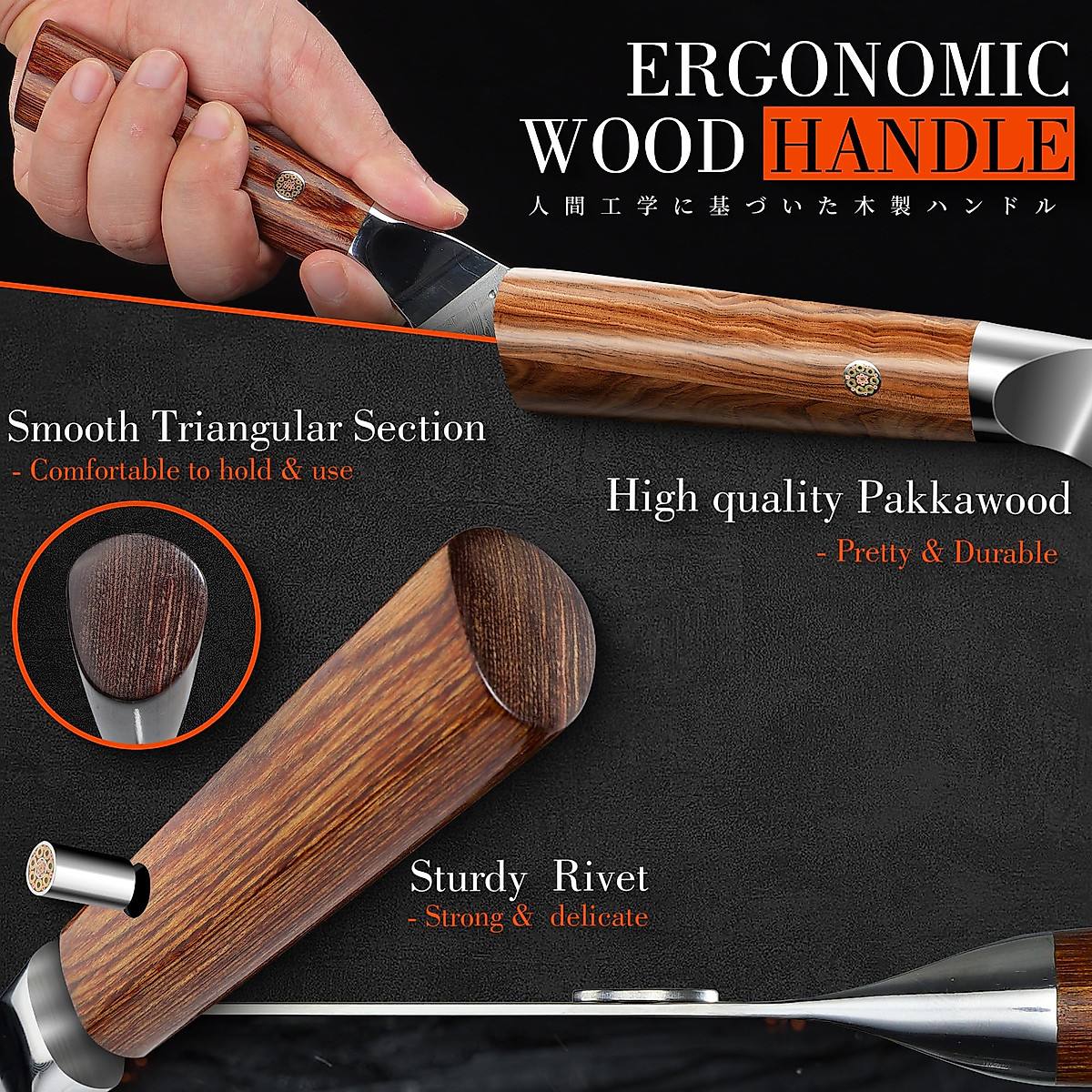 Dragon Creek Damascus Santoku Knife Sharp Japanese Chef Knife Professional Kitchen Gyuto Cleaver for Meat Vegetable Cutting Birthday Gift for Mom or Dad 7" Stainless Steel