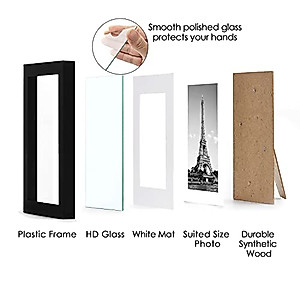 upsimples 10 Pack 8x10 Frame and 10 Pack 5x7 Picture Frame, Black