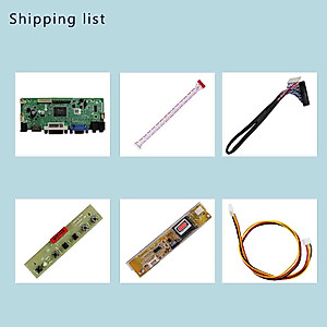 VSDISPLAY HD-MI VGA DVI Audio LCD Controller Board for 15.4" 17" B154PW01 B170PW03 1440x900 30Pin 1CCFL LCD Display
