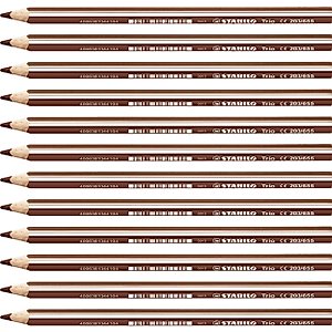 STABILO Colouring Pencil - Trio Thick - Pack of 12 - Light Brown