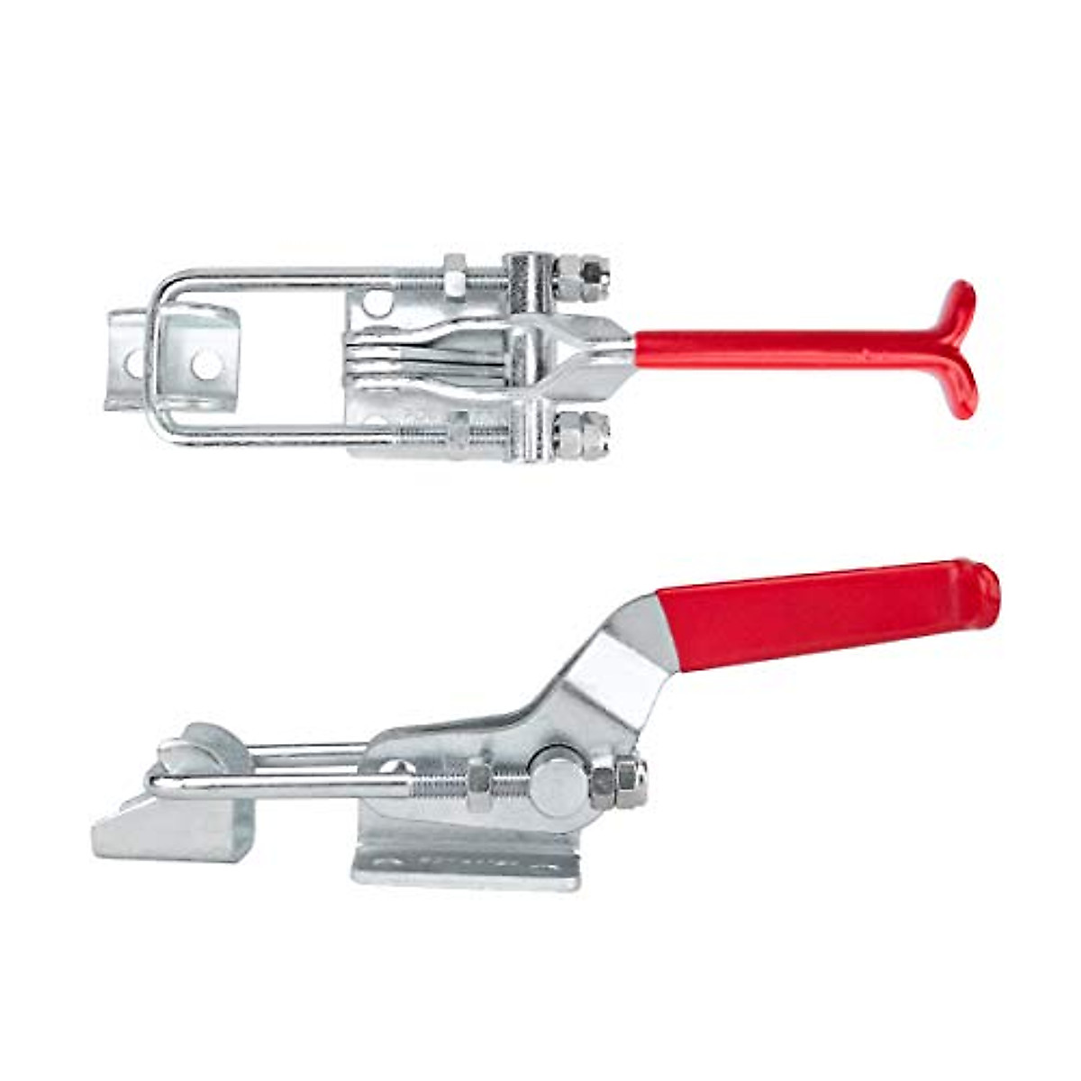 POWERTEC 20306 Heavy Duty Adjustable Latch-Action U Bolt Toggle Clamps 40341 - 2000 lbs Holding Capacity, 1PK , Red