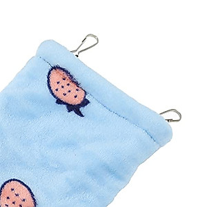 Hamster Sleeping Pouch, Flannel Warm Hamster Sleeping Bag Soft Hideout Small Pet Hanging Nest Bed with Hooks for Hamster Rat Gliders Small Pets