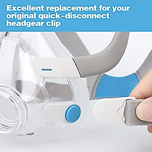 Quick-Disconnect Cpap Headgear Clips Magnetic Mask Clips Compatible Whit Resmeds AirFit F20 F30 N20, Compatible Whit AirTouch F20 F30 N20 (4 Pack)
