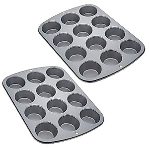 Wilton Recipe Right Nonstick 12-Cup Regular Muffin Pan (2, STANDARD)