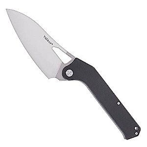 TACRAY Folding Kitchen Chef Knife, Foldable Camping Knife with VG10 Stainless Steel Blade, Anti-skidding and Ergonomic Designed G10 Handle for both Indoor and Outdoor Cooking