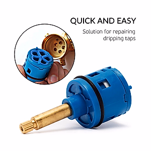 Ceramic Cartridge Replacement Brass Diverter 5 Way Panel Shower Faucet D 36 L 39mm