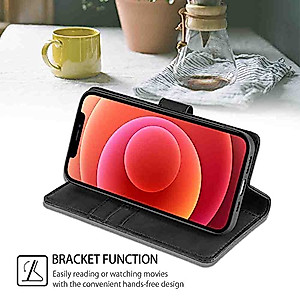 YOUKABEI MojieRy Phone Cover Wallet Folio Case for Samsung Galaxy S9 Plus, Premium PU Leather Slim Fit Cover for Galaxy S9 Plus, 3 Card Slots, Good Design, Black