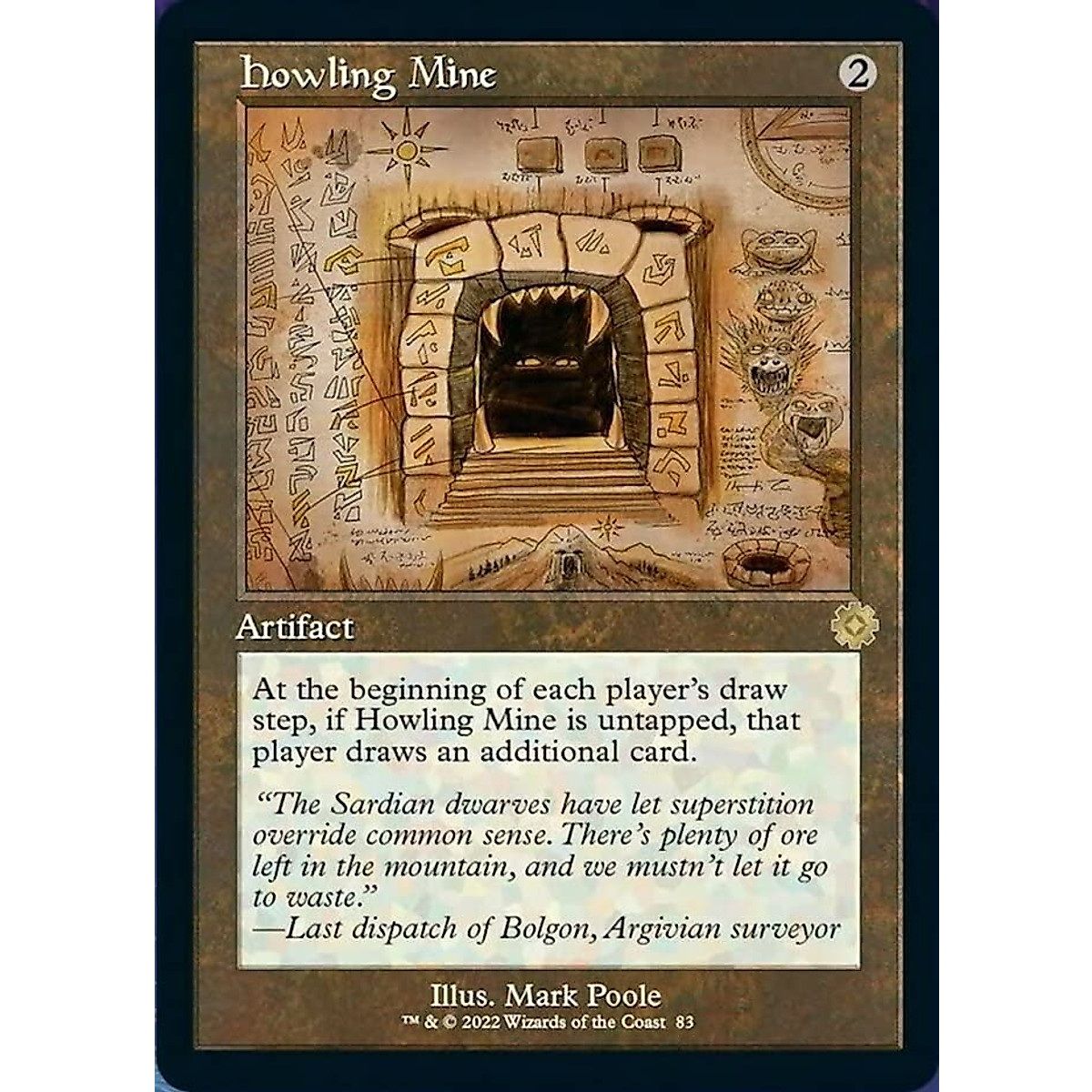 Magic: the Gathering - Howling Mine (083) - Schematic - The Brothers' War Retro Artifacts