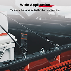 KEMIMOTO Tie Down Anchor Compatible with Polaris Ranger 1000 XP 900 XP 800 700 500 570 General 1000 Lock Mount, Bed Anchors Accessories with 1-7/16" Hole (6 Pcs, Black)