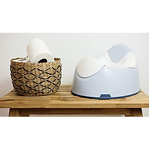 BÉABA - Baby's Training Potty - Ergonomic Baby Potty - Non-slip - Hygienic - Easy care - Handgrips on The seat - Made in France - Green Blue