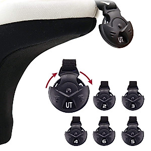 Craftsman Golf 4X Thick Neoprene Hybrid Golf Club Head Cover Headcovers with Interchangeable Number Tags (Gray)