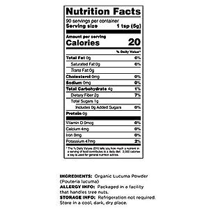 Terrasoul Superfoods Organic Lucuma Powder, 16 Oz - Sugar Substitute