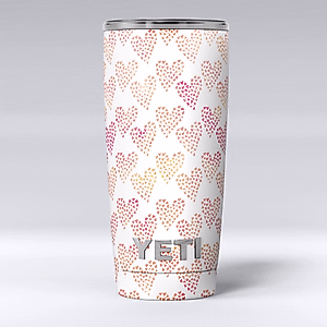 Design Skinz The Tiny Pink and Yellow Hearts of a Whole - Skin Decal Vinyl Wrap Kit Compatible with The Yeti Rambler Cooler Tumbler Cups