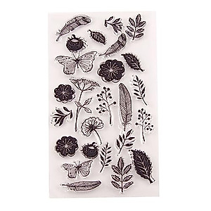 SEWACC Transparent Stamps Scrapbooking Stamps Clear Stamps Silicone Stamps Seal Account Lip Gloss