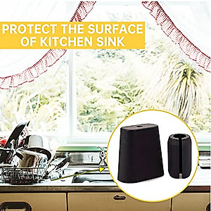 Jadairy 20 PCS Rubber Feet for Sink Grid Kitchen Sink Rack Feet Kitchen Sink Wire Protective Rack Feet Black Grid Protector Replacement Rubber Feet for Sink Rack (20PCS)