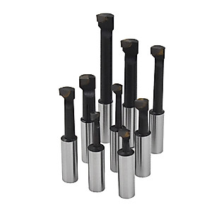 TINVHY 9-Pack Set 2 Boring Head R8 Shank 1/2 Carbide Boring Bar Set Replacement for Bridgeport Milling