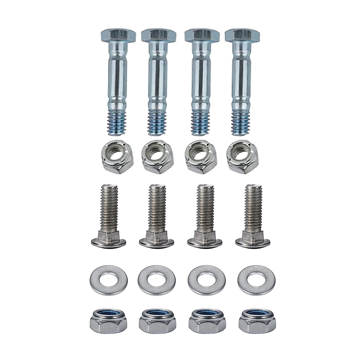 784-5580 Snow Blower Thrower Iron Made Slide Skid Plate Shoes 2 Pack Skid Shoes with Mounting Hardware Kit for MTD 784-5580-0637 Cub Cadet Yardman SnowBlower