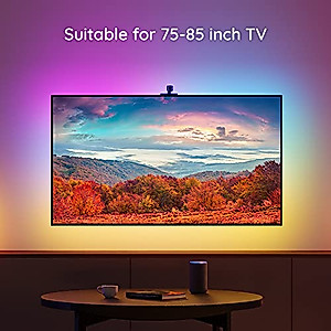 Govee Envisual TV LED Backlights for 75-85 inch TVs, 16.4ft RGBIC WiFi DreamView T1 TV Backlights with Camera, Works with Alexa & Google Assistant, App Control, LED Lights for TV, Scene Mode, H6199