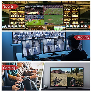 Expert Connect 4 Ports Quad HDMI Multi-Viewer/Screen Divider/Switch | 1080p @ 60Hz | 5 Viewing Modes