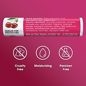 ChapStick Classic Cherry Lip Balm – Fruity & Sweet Lip Moisturizer for Dry Lips, 0.15 Oz