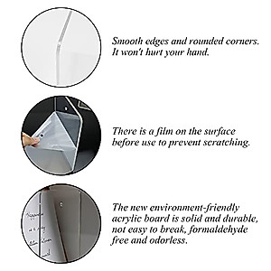 Clear Plastic Acrylic Bookends, 2 PC Bookends for Shelves Organizer Bookshelf Heavy Duty Book Ends and Desktop Organizer Book Stoppers Decorative Bedroom Library Office School Supplies Stationery Gift