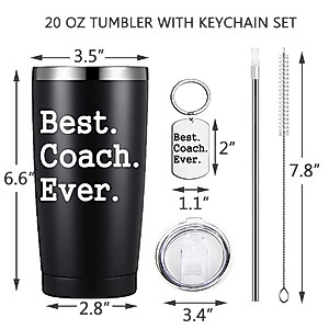 LAMIVEENLA Soccer Coach Christmas Gifts Coffee Tumbler - Softball Coach Gifts for Men Women - Cheer Basketball Wrestling Coach Gifts - Basketball Coach gifts for Women 20oz