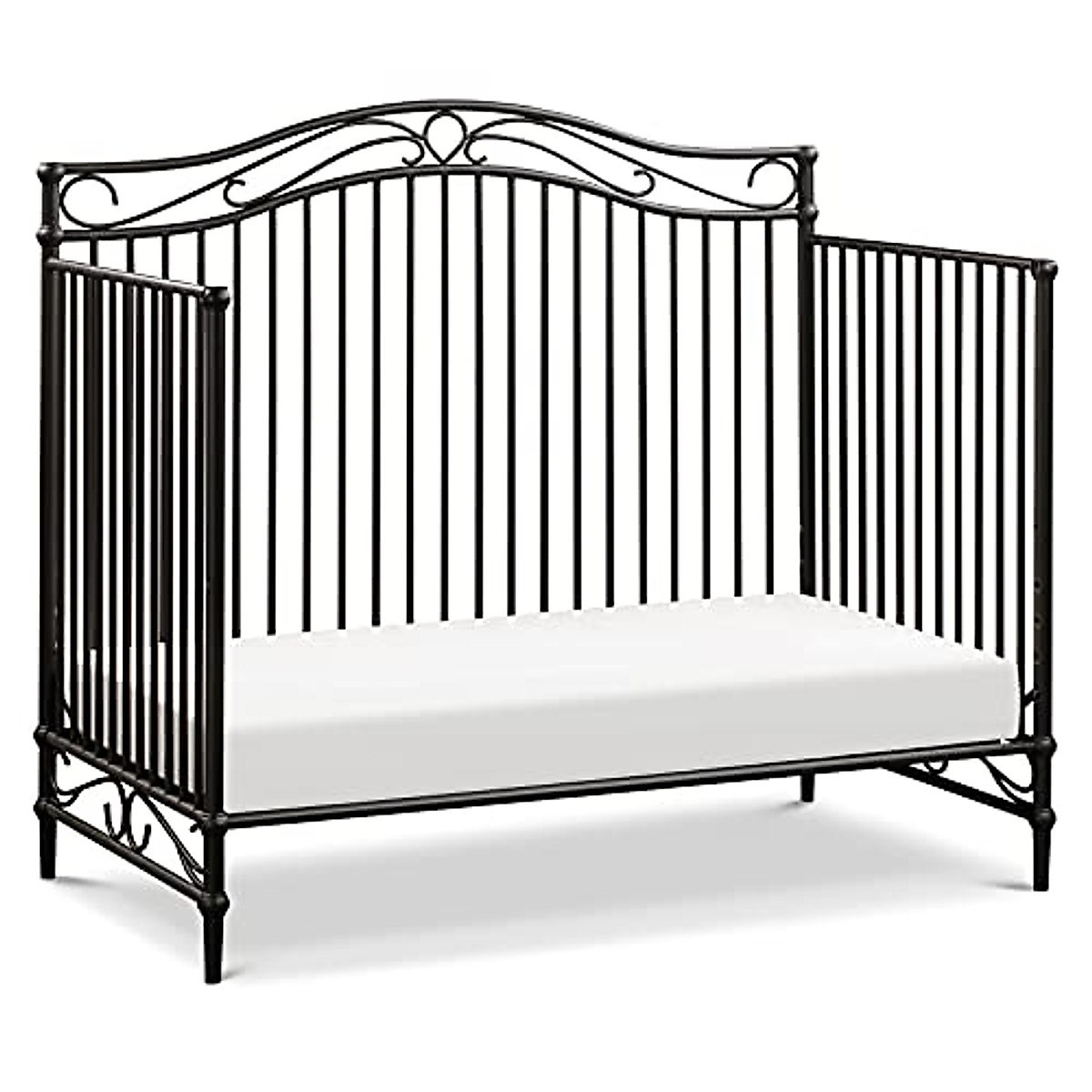 NAMESAKE Noelle 4-in-1 Convertible Metal Crib in Vintage Iron, Greenguard Gold Certified
