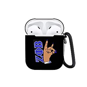 KGEVOCL Silicone Case with Keychain Compatible with AirPods Case 1 & 2 Easy Outdoors to use Supports Wireless Charging