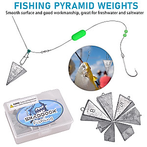 Pyramid Sinker Fishing Weights Surf Fishing Sinkers Saltwater Fishing Weights Fishing Gear Tackle 1oz-8oz (5pcs 6oz)