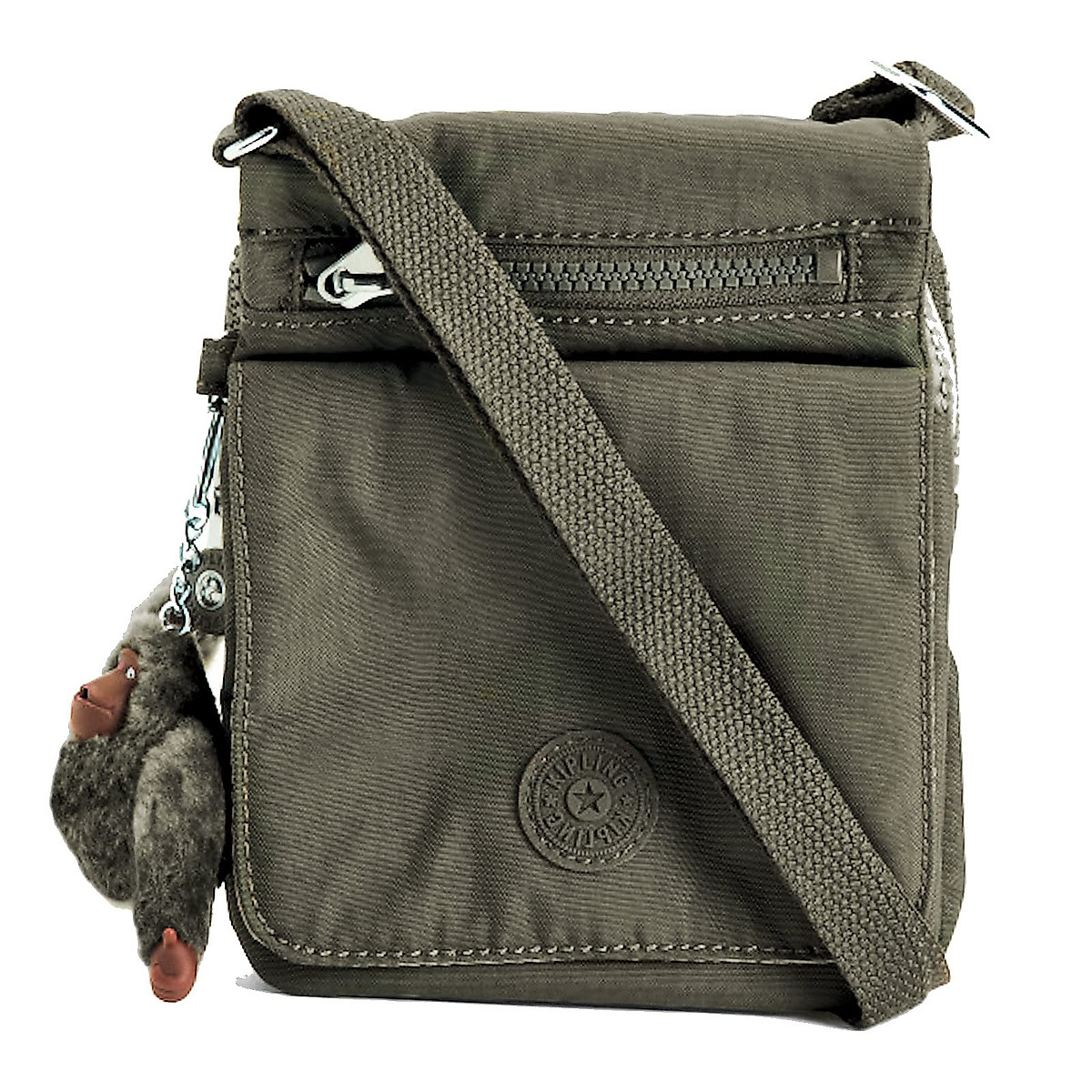 Kipling Women's Eldorado Crossbody Bag, Essential Travel Accessory, Jaded Green Tonal