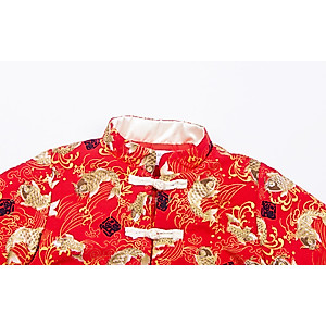 Mud Kingdom Baby Boys Tang Jacket Chinese New Year Traditional Retro Koi Red 18-24 Months