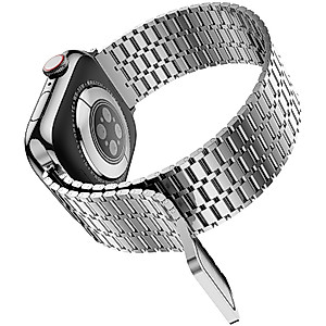 LETOID Magnetic Metal Bands Compatible with Apple Watch Ultra 2/Ultra Band 49mm 46mm 45mm 44mm 42mm 41mm 40mm 38mm, Men Stainless Steel Adjustable Strap for iWatch Series 10 9 8 7 6 5 4 3 2 1 SE