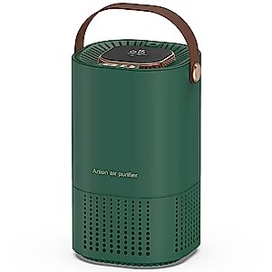 Mini Quiet Air Purifier - Portable and Cute Desk Air Purifier for Dorm, Office, Travel, Car, Classroom, Bedroom, Green