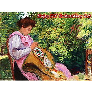 Abillyn Embroidery Starter Kit Garland I Love You Stamped with Printed Pattern Cross Stitch Embroidery Kits (Garland 4)