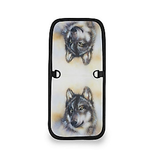 ALAZA Wolf Print Wild Animal Painting Small Crossbody Wallet Purse Cell Phone Bag Rfid Passport Holder with Credit Card Slots