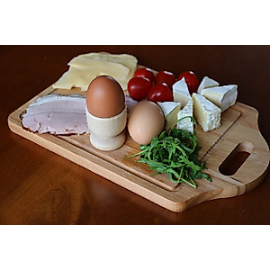 efo Wooden Egg Cups - Boiled Egg Holder - Easter Decor - Arts and Crafts DIY Unfinished Wood - Easter Gift - Egg Cup Set of 4