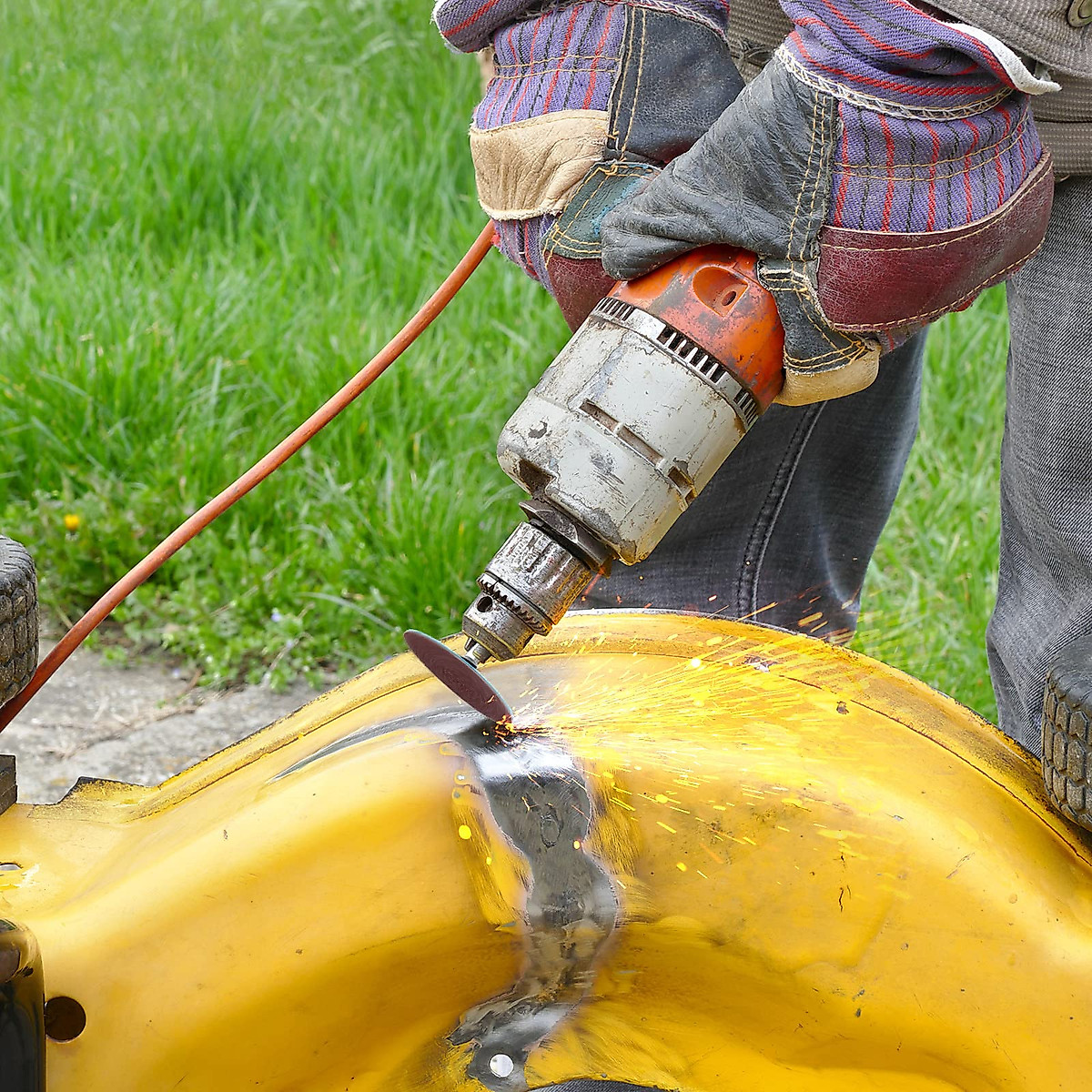 200 Pcs 2 Inch Sanding Discs 36/60/80/120 Grit Discs Aluminum Oxide Coated Die Grinder Accessories for Surface Prep, Grinding Burrs Polishing Finishes Removing Rust Paint