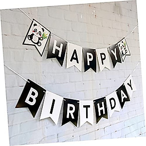 Abaodam 24pcs Cute Balloons Banner Giant Zoo Animal Balloons flower garland decorations happy birthday ballon animal decor birthday decoration decorative balloon set Pull the flag decorate