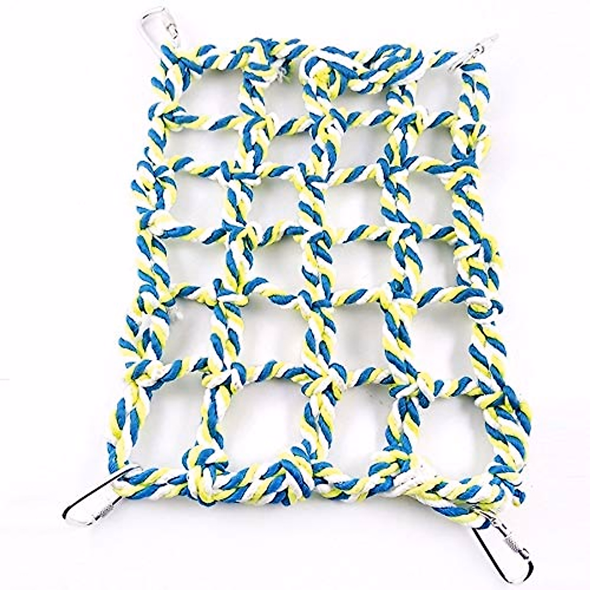 YIYU Masked Pet Toy Cotton Rope Net Ferret Macaw Parrot Swing Rope Hamster Climb Net Hanging Net Bird Toy Pet Supplies Climbing Ladder