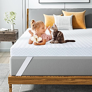 Maxzzz Memory Foam Mattress Topper Twin, 2 Inch 100% High Density Foam Twin Mattress Topper, Gel Twin Memory Mattress Topper for Hot Sleeper & Back Pain Relief, with Cover, Certipur-Us