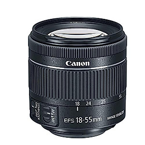 Canon EOS 800D / Rebel T7i w/Canon EF-S 18-55mm F/4-5.6 is STM Zoom Lens & Professional Accessory Bundle W/ 128GB Memory Card & Back-Pack Case & Spare Battery & More (Renewed)