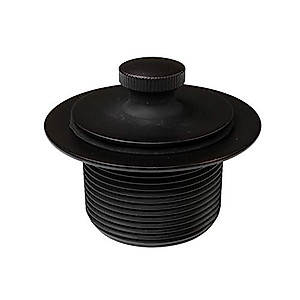 Westbrass D94H-12 1-1/2" NPSM Coarse Thread Twist & Close Bathtub Drain with Illusionary No-Hole Overflow Faceplate, Oil Rubbed Bronze