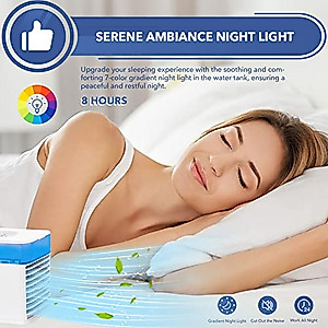 Portable Air Conditioners，USB Rechargeable Portable AC Unit, Small Air Conditioner AC Unit with 3 Fresh Wind Speeds for Personal, Mini Air Conditioner for Room Camping Car Office Ourtdoors