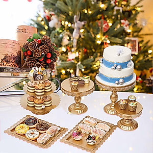 Cake Stand Set Cupcake Tower for Graduation Party Dessert Table Wedding Baby Shower Birthday Tea Party Anniversary Christmas Antique European Decoration 6Pcs