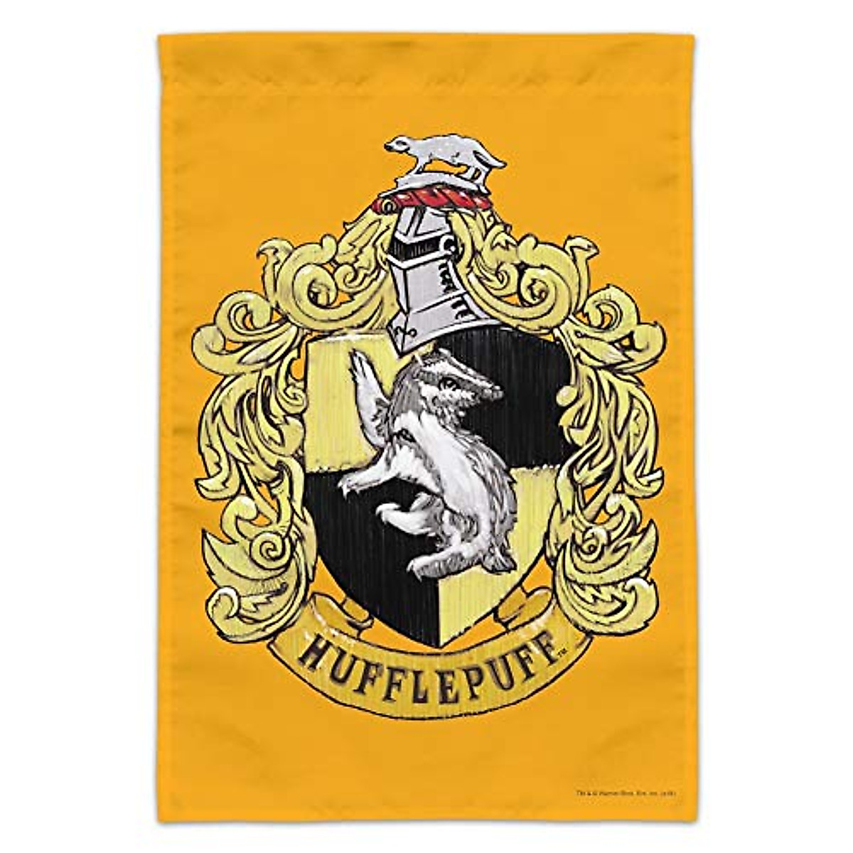 Harry Potter Hufflepuff Painted Crest Garden Yard Flag