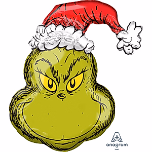 Mayflower 17" Anagram Colorful Leaves Foil Balloon 29" PKG XMA DR SEUSS THE GRINCH, Multicolor