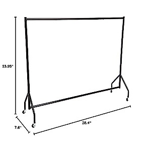 Amazon Basics Heavy Duty Rolling Garment Rack, Hanging Clothes Organizer Rail for Display and Storage, 72 x 60 Inches - Black