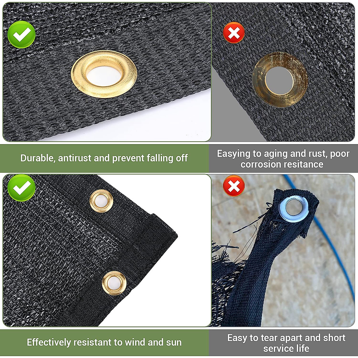 70% Garden Shade Cloth, 10x20FT HDPE Mesh Tarp with Upgraded Grommets, Keten UV-Resistant Outdoor Sun Shades for Greenhouse, Garden, Patio Plants, Pergola