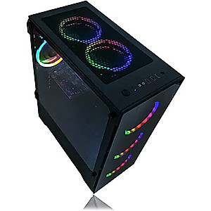 Alarco Gaming PC Desktop Computer Intel i5 3.10GHz,8GB Ram,512 GB SSD,Windows 10 pro,WiFi Ready,Video Card Nvidia GTX 750 Ti 4GB, 6 RGB Fans with Remote