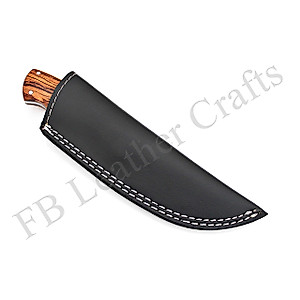 FB LEATHER CRAFTS Custom Hand Made Damascus Steel Hunting Knives/Skinning Knife FBK-18738 BURL Wood (BURL Wood)